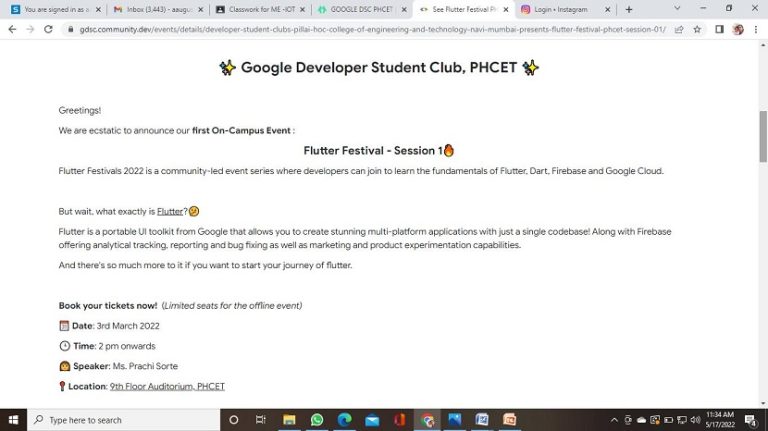 Flutter Festival Session 1 | PHCET