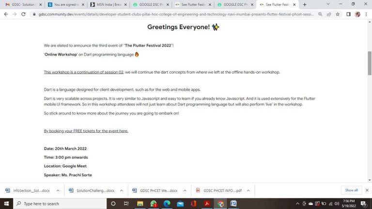 Flutter Festival Session 3 | PHCET